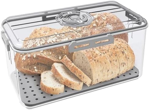 Bread Box for Kitchen Countertop, Airtight Bread Storage Container ...