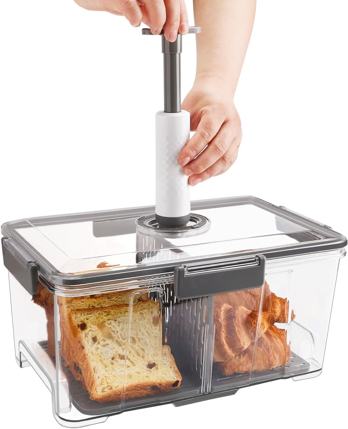 Bread Box for Kitchen Countertop Airtight, Extra Large Bread Container ...