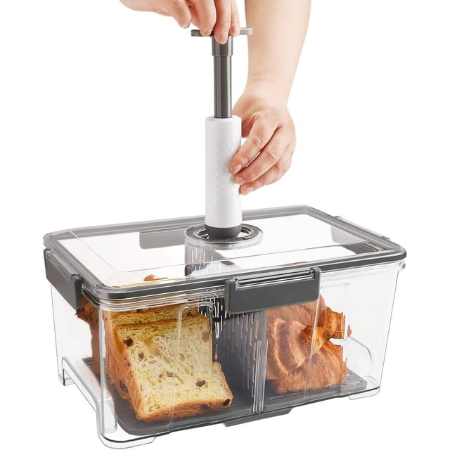 Bread Box for Kitchen Countertop Airtight, Extra Large Bread Container ...