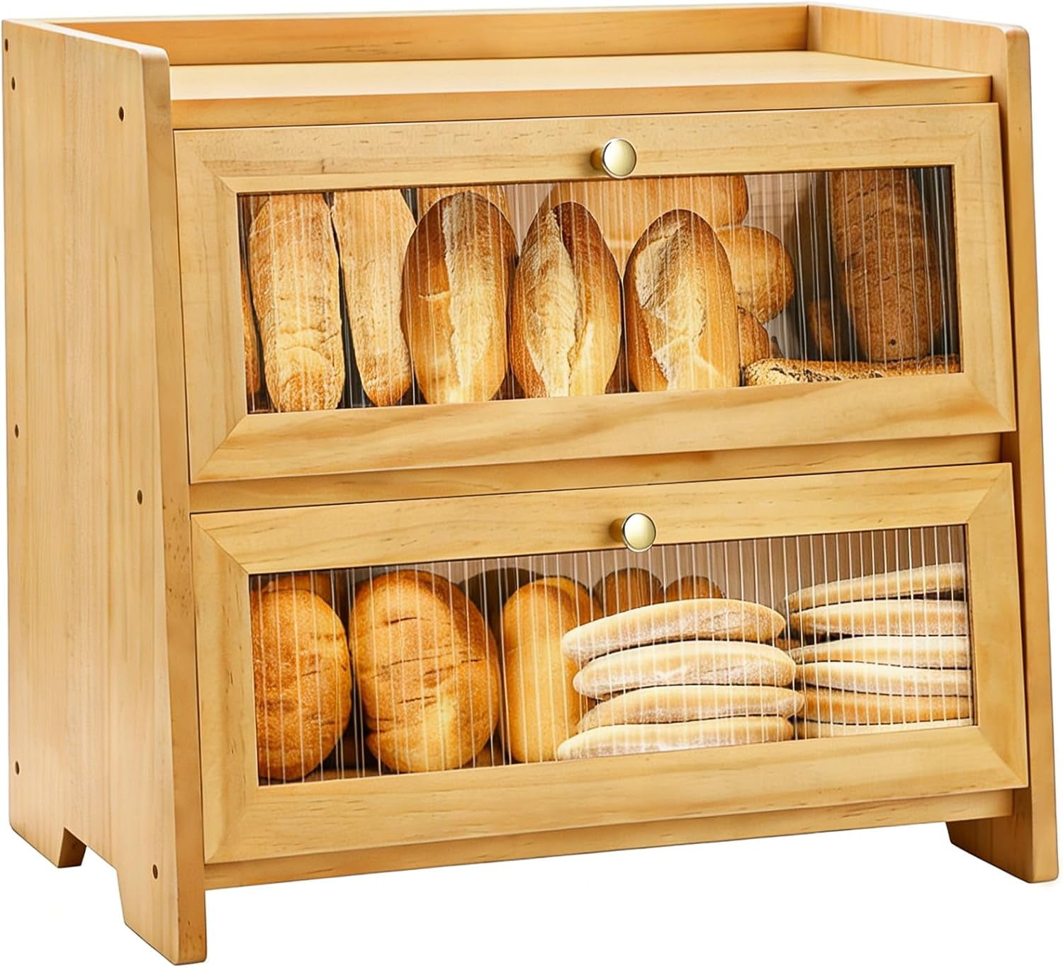 Bread Box For Kitchen Countertop, Corner Breadbox, Bread Boxes for ...
