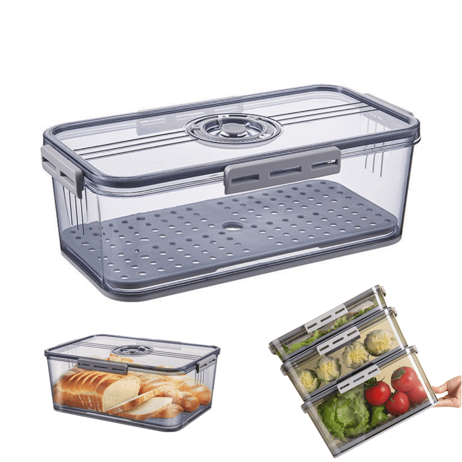 Bread Box for Kitchen Countertop, Dingrich 12.8x6.9inch Bread Storage ...