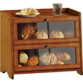 Bread Box for Kitchen Countertop, Extra Large Bamboo Bread Storage ...