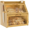 Bread Box for Kitchen Countertop, Large Bread Storage Container for ...