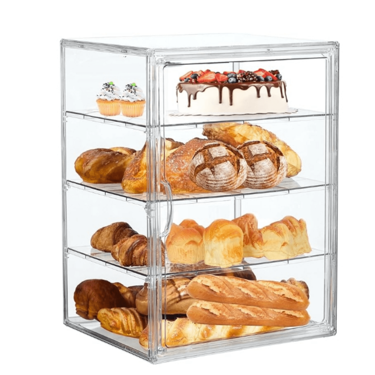 Bread Box,Large Bread Box for Kitchen Countertop - 4 Layers Adjustable ...