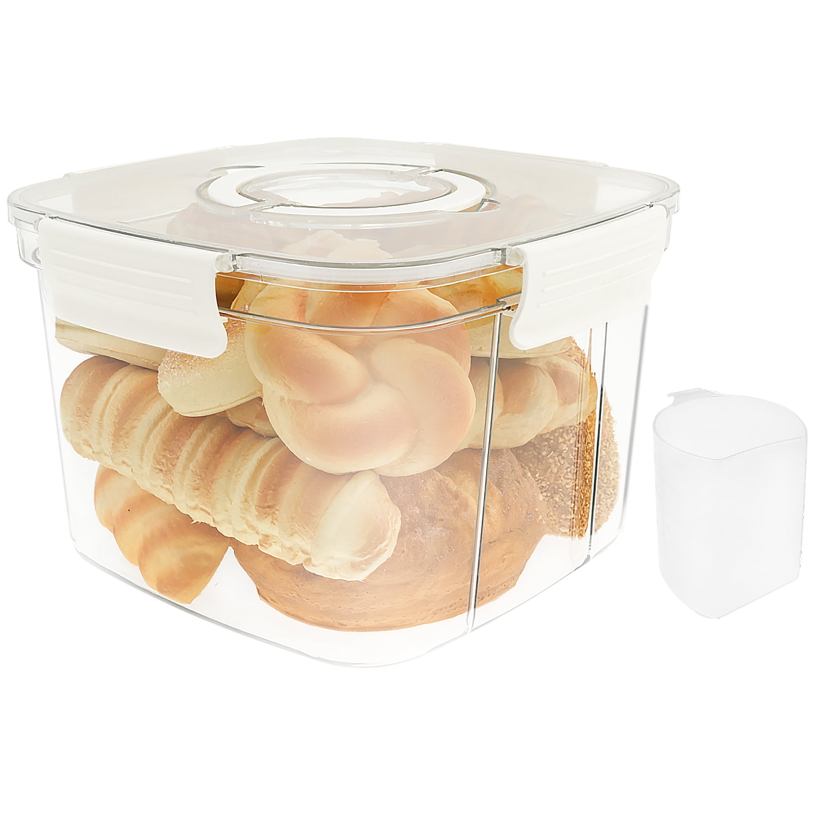Bread Box with Lid Solid Space Saving Bread Flour Container Practical ...