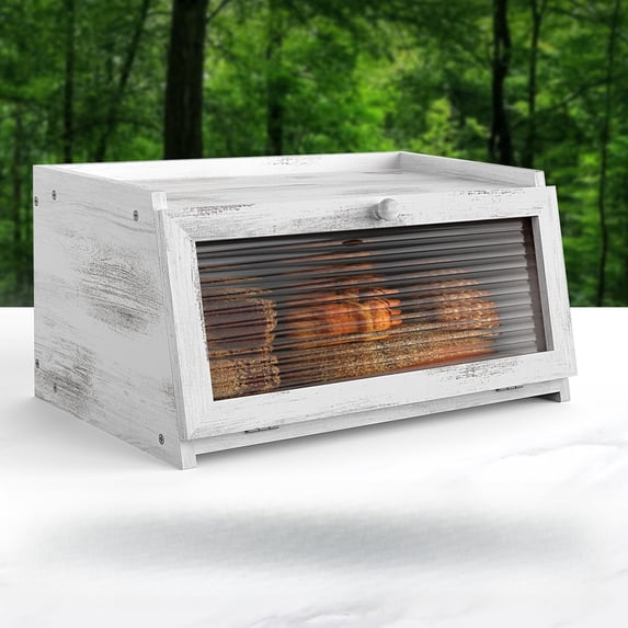 Bread Box for Kitchen Countertop Large Bread Box Farmhouse Bread ...