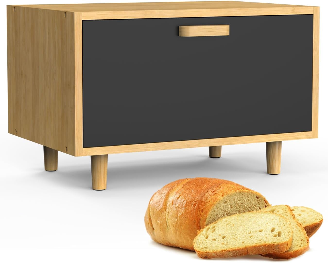 Bread Box for Kitchen Countertop Large Farmhouse Bread Container Bread ...