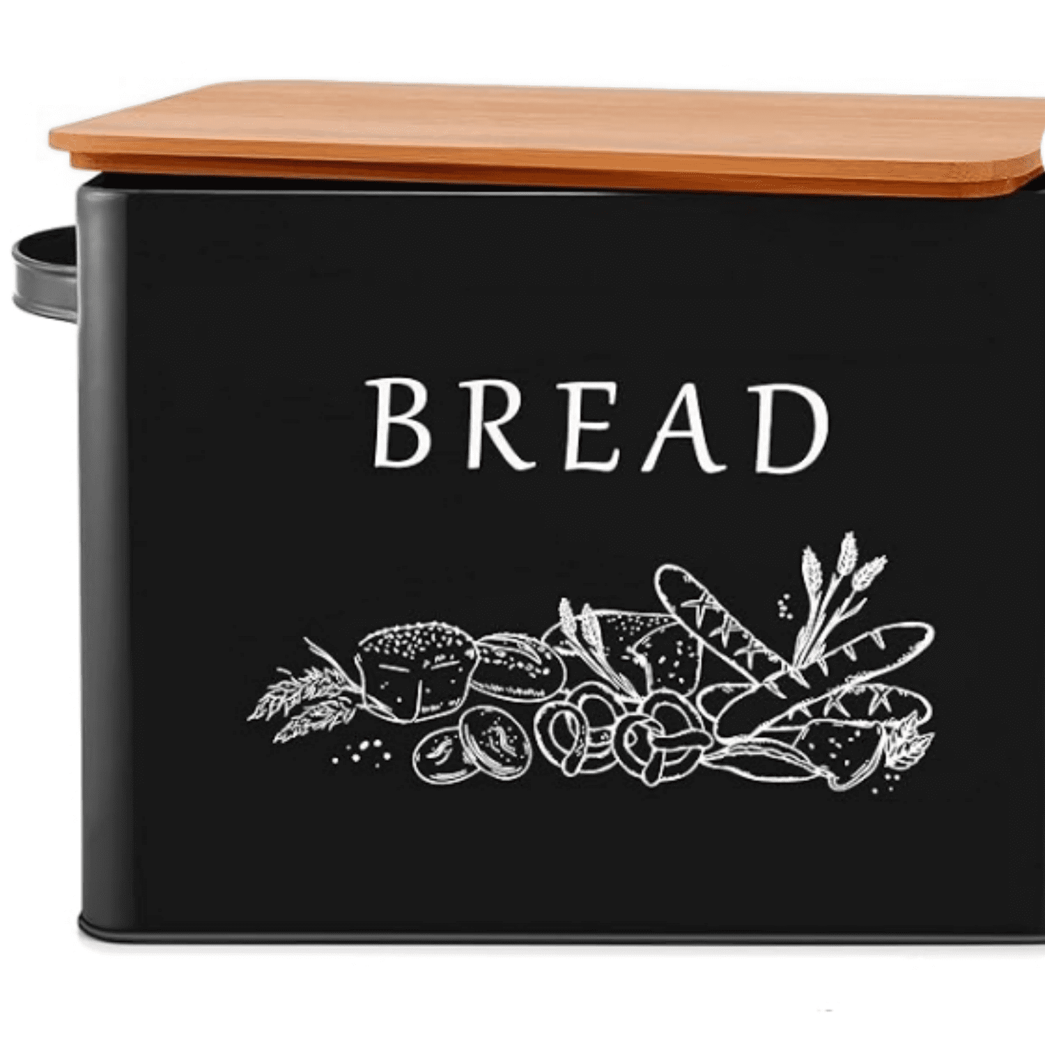Bread Box for Kitchen Countertop, Metal Bread Storage Container Bin ...