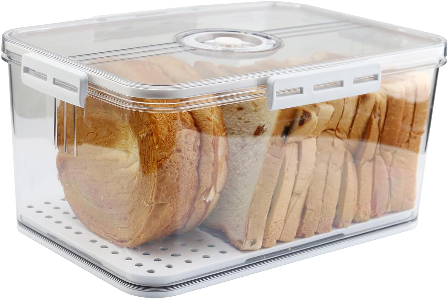 Bread Boxes For Kitchen Counter Airtight Breas Box Large Capacity Bread ...