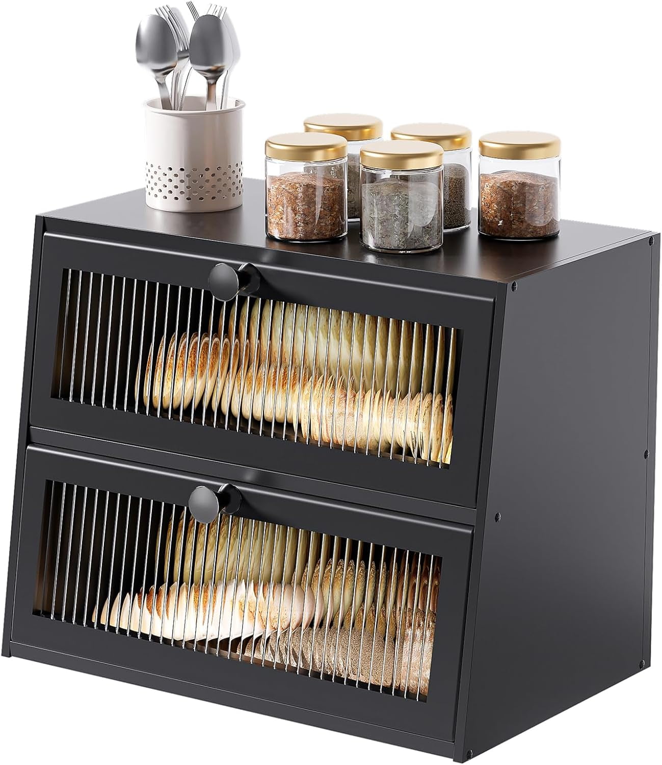 Bread Boxes for Kitchen Counter Airtight Bread Storage Bread Container ...