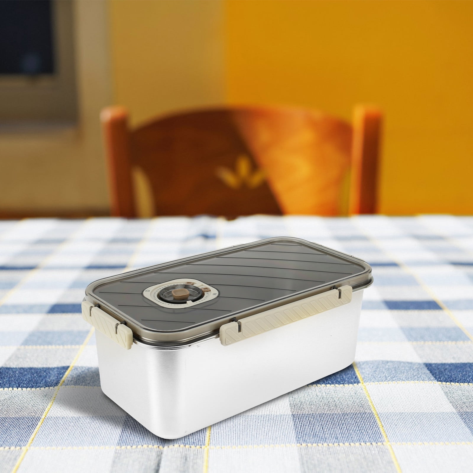 Bread Container 304 Stainless Steel Bakeable Bread Box Time Recording ...