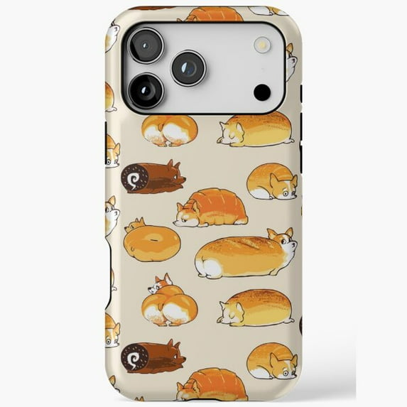 Bread Corgis Cute Dog Phone Case Compatible with iPhone 11-17 Pro Max ...