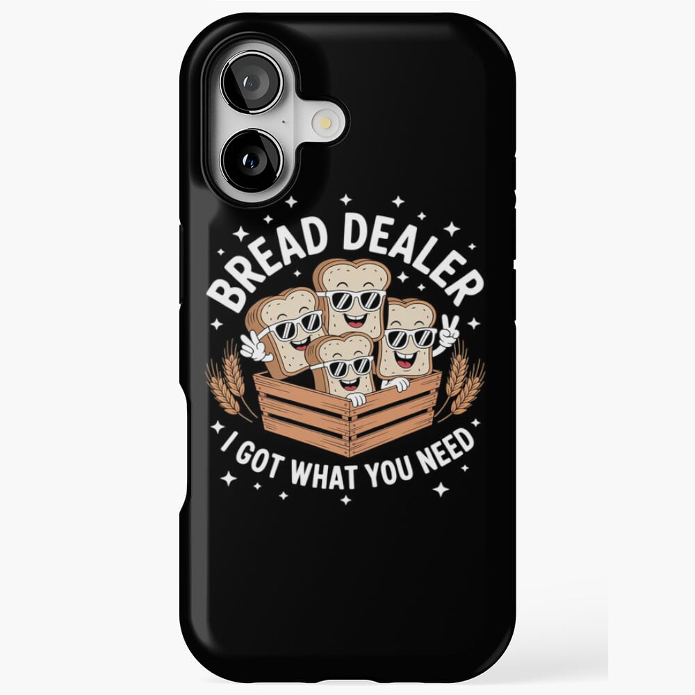 Bread Dealer Baker Dough Puns Funny Quote Tough Case for iPhone 17 16 15 14 13 12 11 Pro Max ...