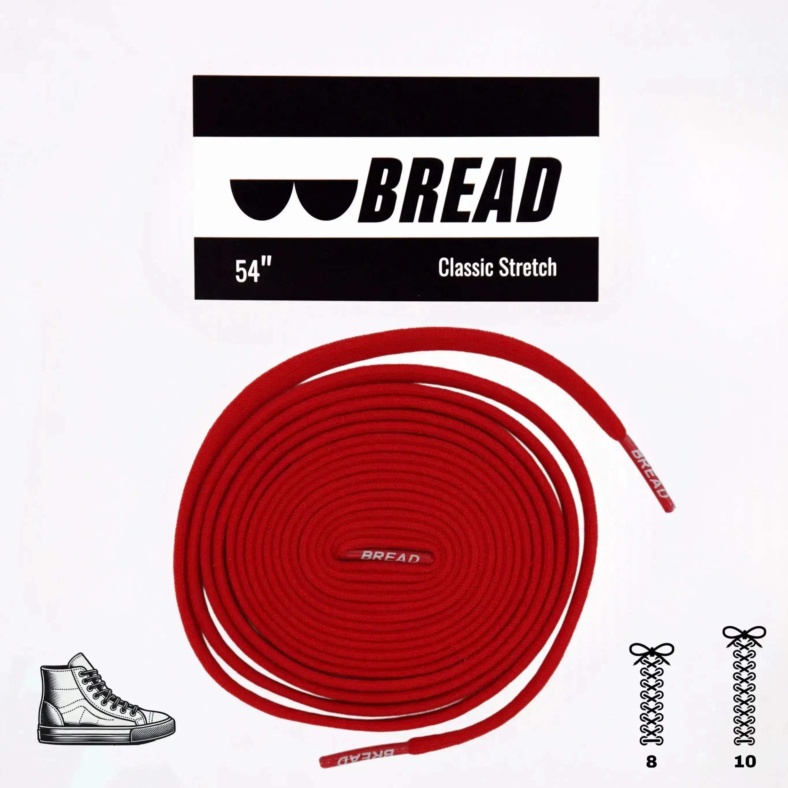 Bread Elastic Shoelaces – Tie Once, Slip On – Stretch Shoelaces That Look Real for Sneakers ...