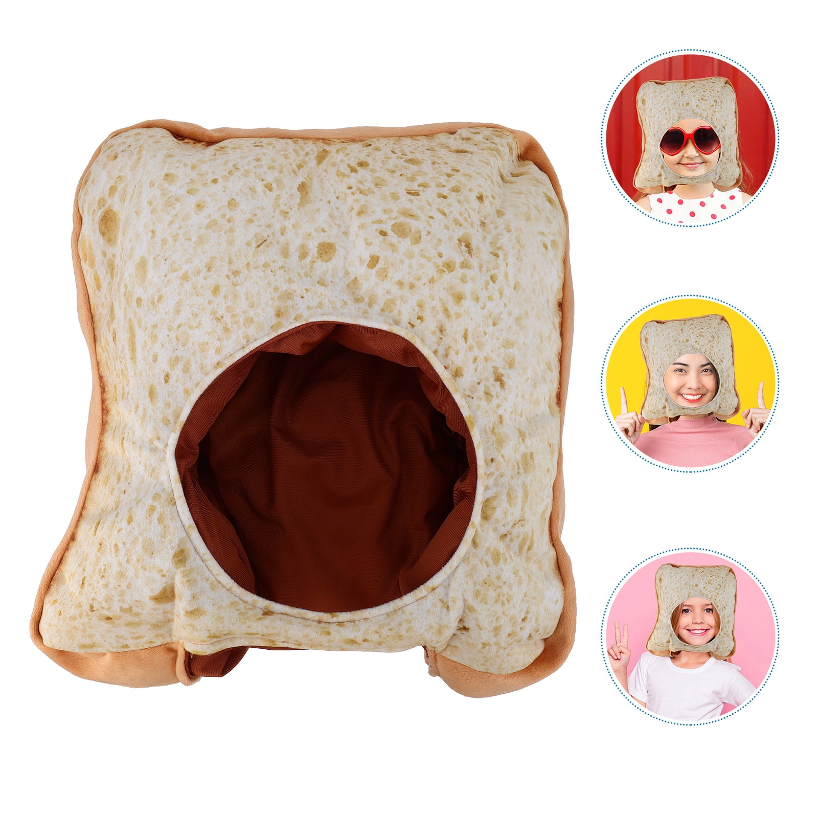 SEWCHICS Toast Bread Shape Bread Hat Assorted Color PP Cotton 1Set ...