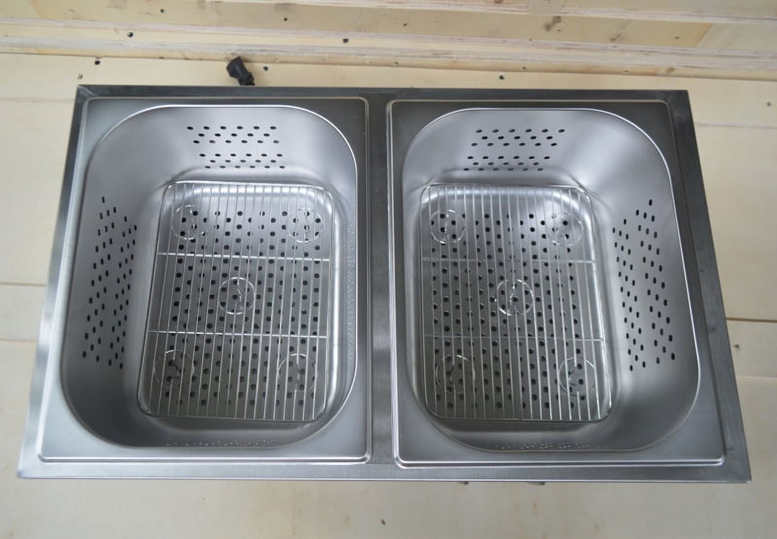 Bread Heater Bun Warmer Hot Dog Steamer Two Pots Stainless Steel ...