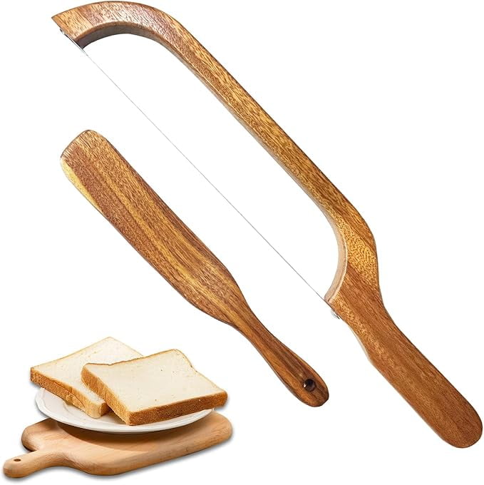 Bread Knife for Homemade Bread and Skinny Spurtle, Sourdough Cutter ...