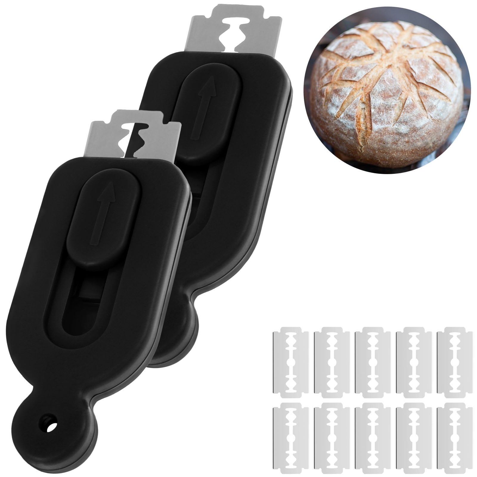Bread Lame 2 Sourdough Scoring Tool with 10 Blades Magnetic Retractable ...