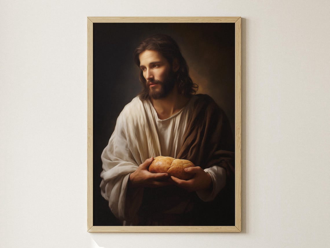 The Bread Of Life Print, The Body Of Christ Painting, Jesus Christ ...