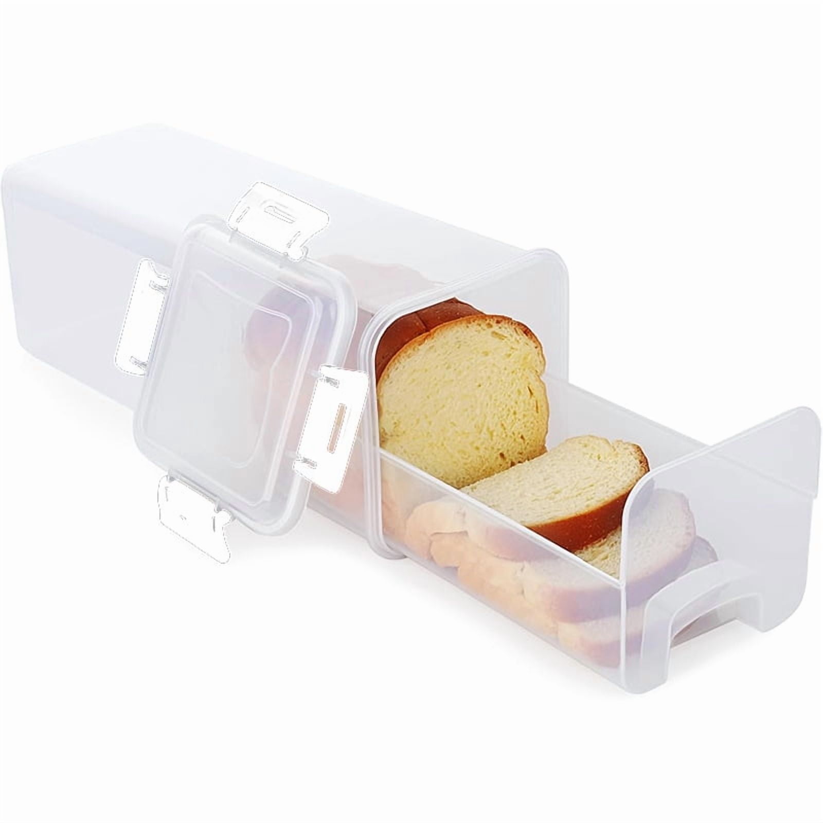 Bread Loaf Container Clear Airtight Bread Box With Lid Sandwich Bread ...