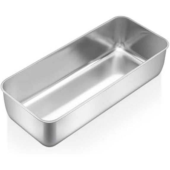 Bread Loaf Pan, 12” x 5” Large Stainless Steel Loaf Pan for Homemade ...
