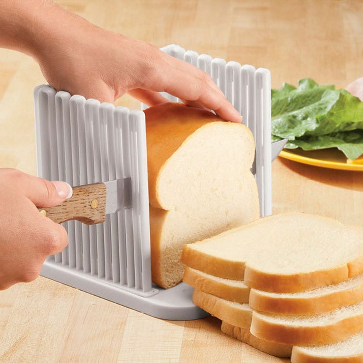 Bread Loaf Slicer Guide Kitchen Fold-able Adjustable Slicing Cutter ...