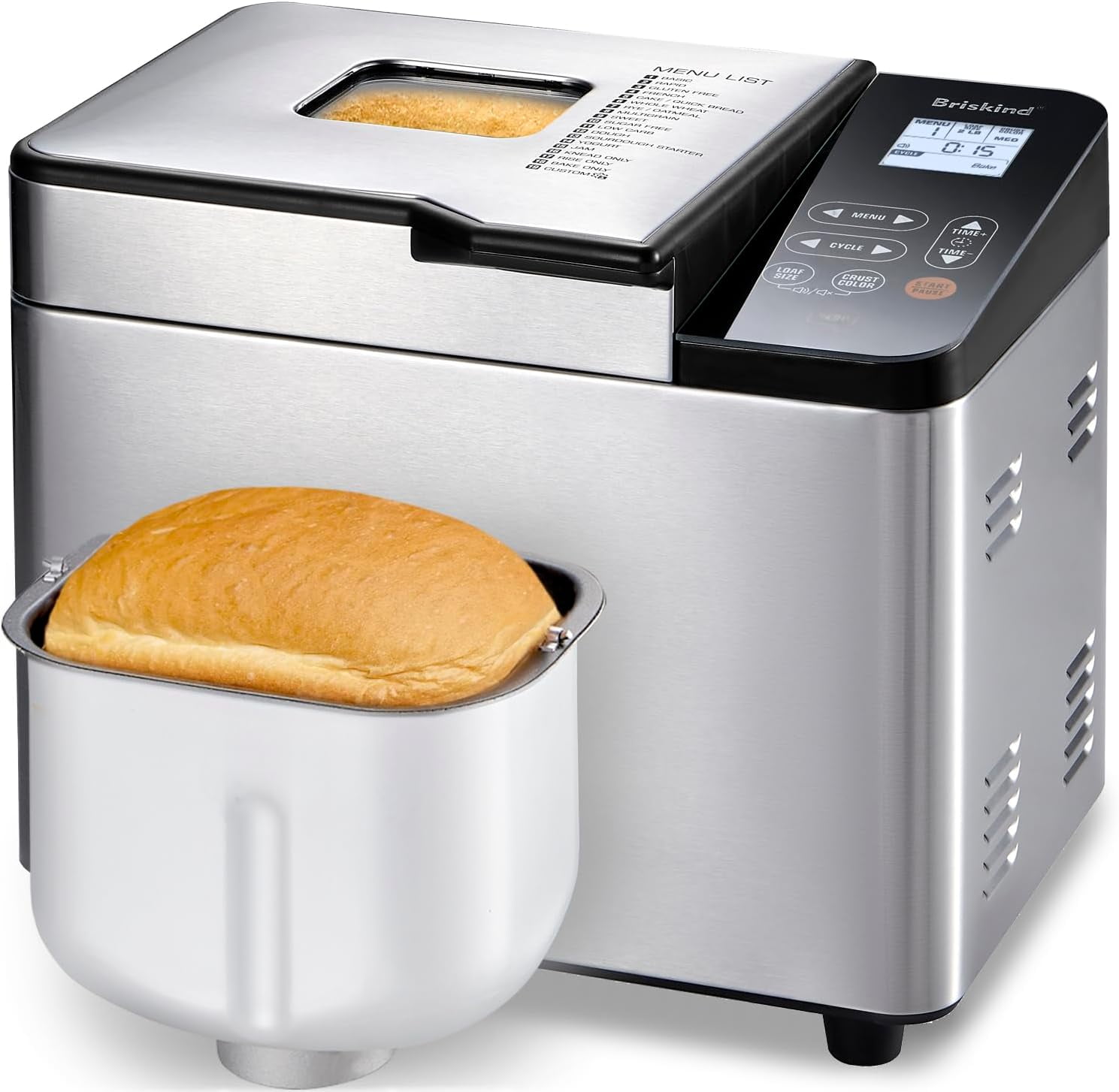 Bread Maker Machine with Ceramic Nonstick Pan, 19 Menus, 2 Pound ...