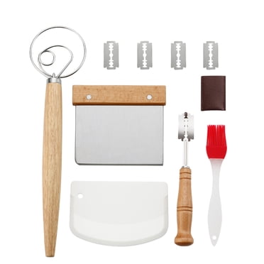 Breadsmart Artisan Bread Whisk and Bench Scraper Duo - Essential Bread ...
