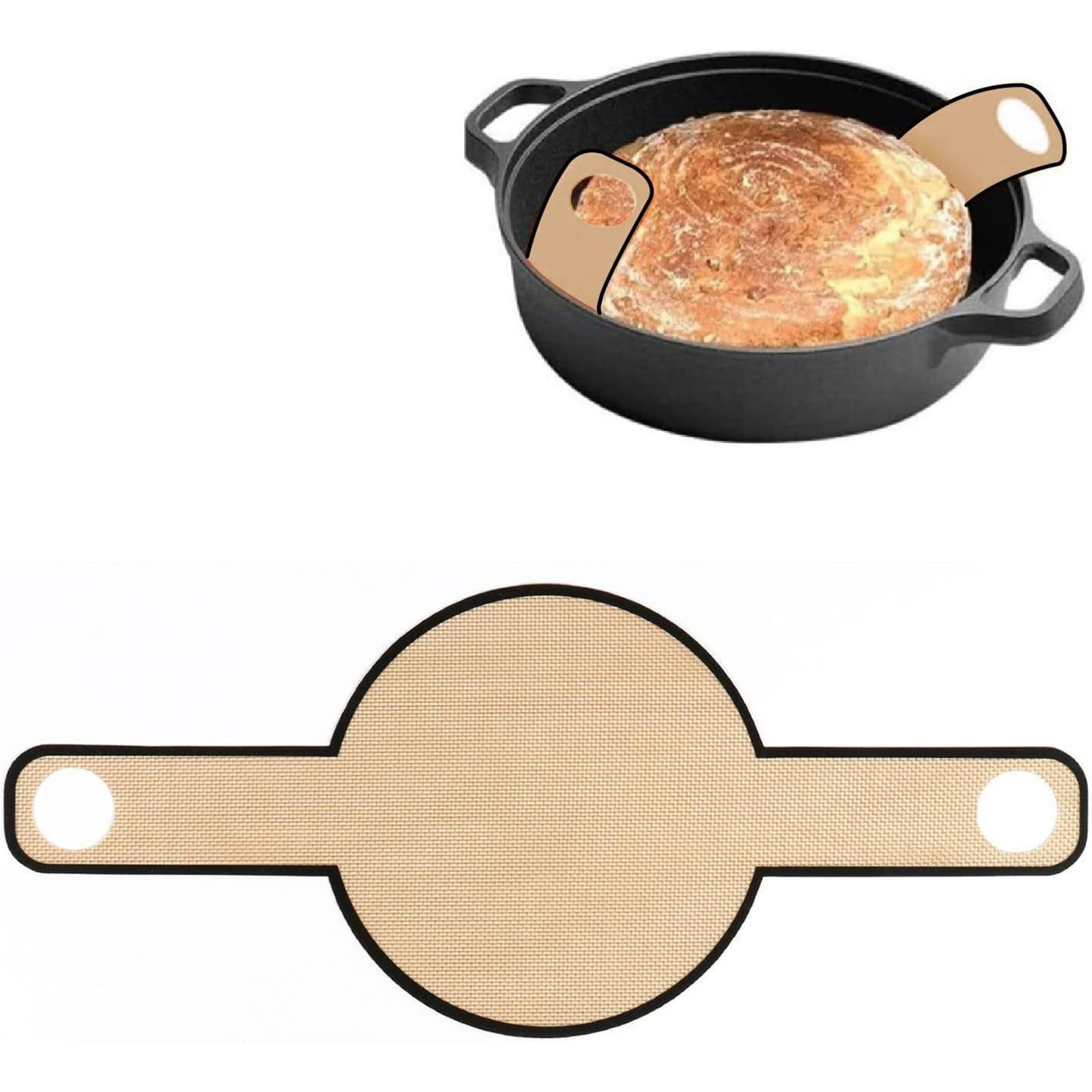 Bread Mat Baking Mat: Silicone Bread Baking Mat for Dutch Oven Glass ...