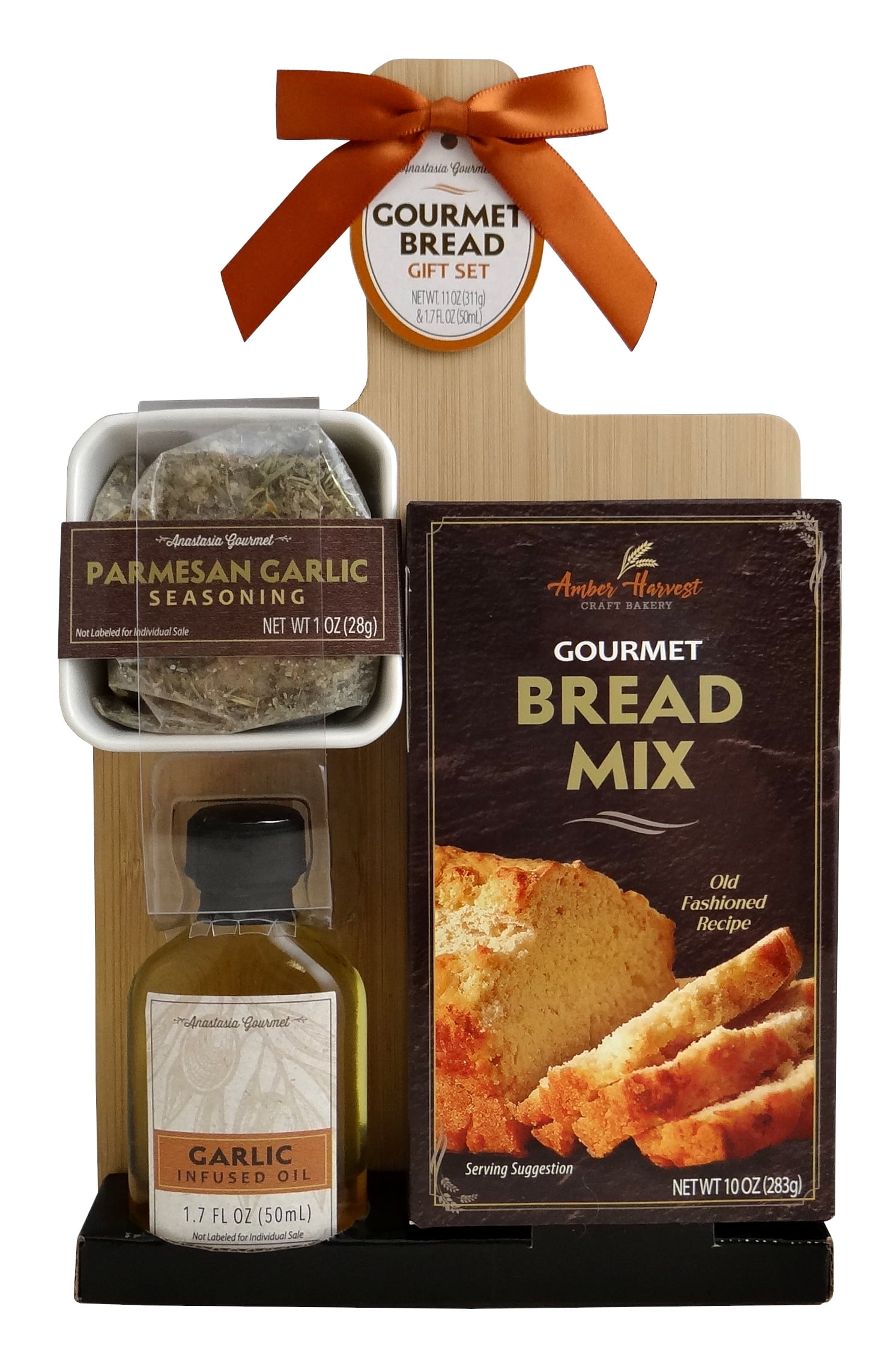 Bread Mix Set with Serving Board by Amber Harvest Mills - 11oz, 1.7 fl ...