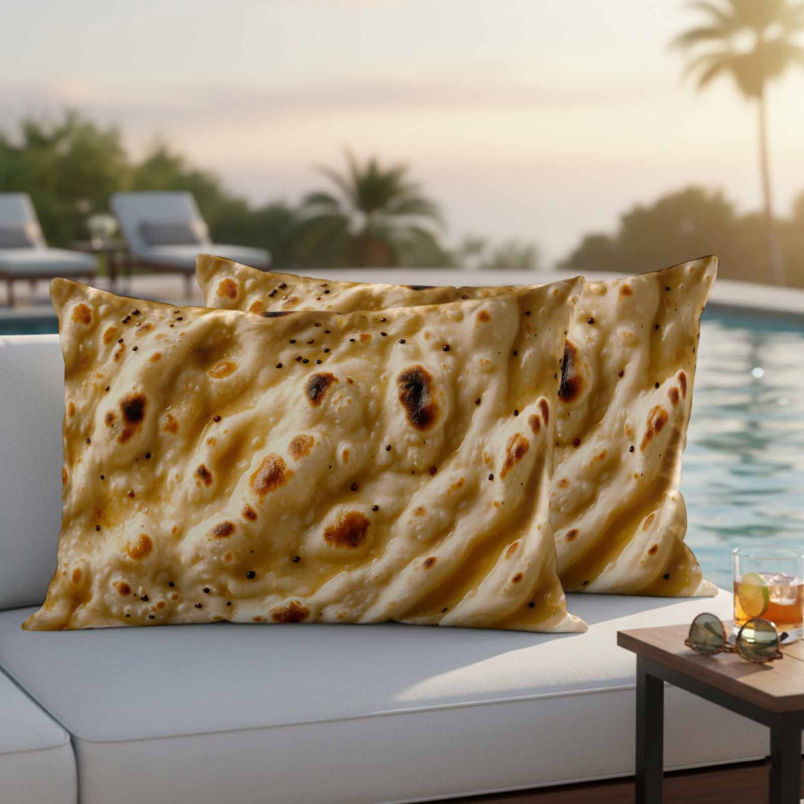 Bread Outdoor Pillow Covers 20x12 Inch Lumbar Pillow Covers Set of 2 ...