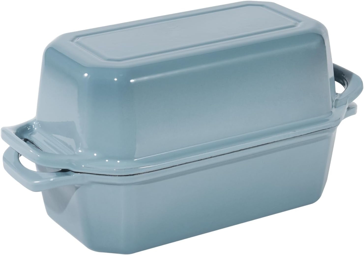 Bread Pan Cast Iron Loaf Pan with Lid Bread Loaf Pan 9x5 Inch Enameled ...