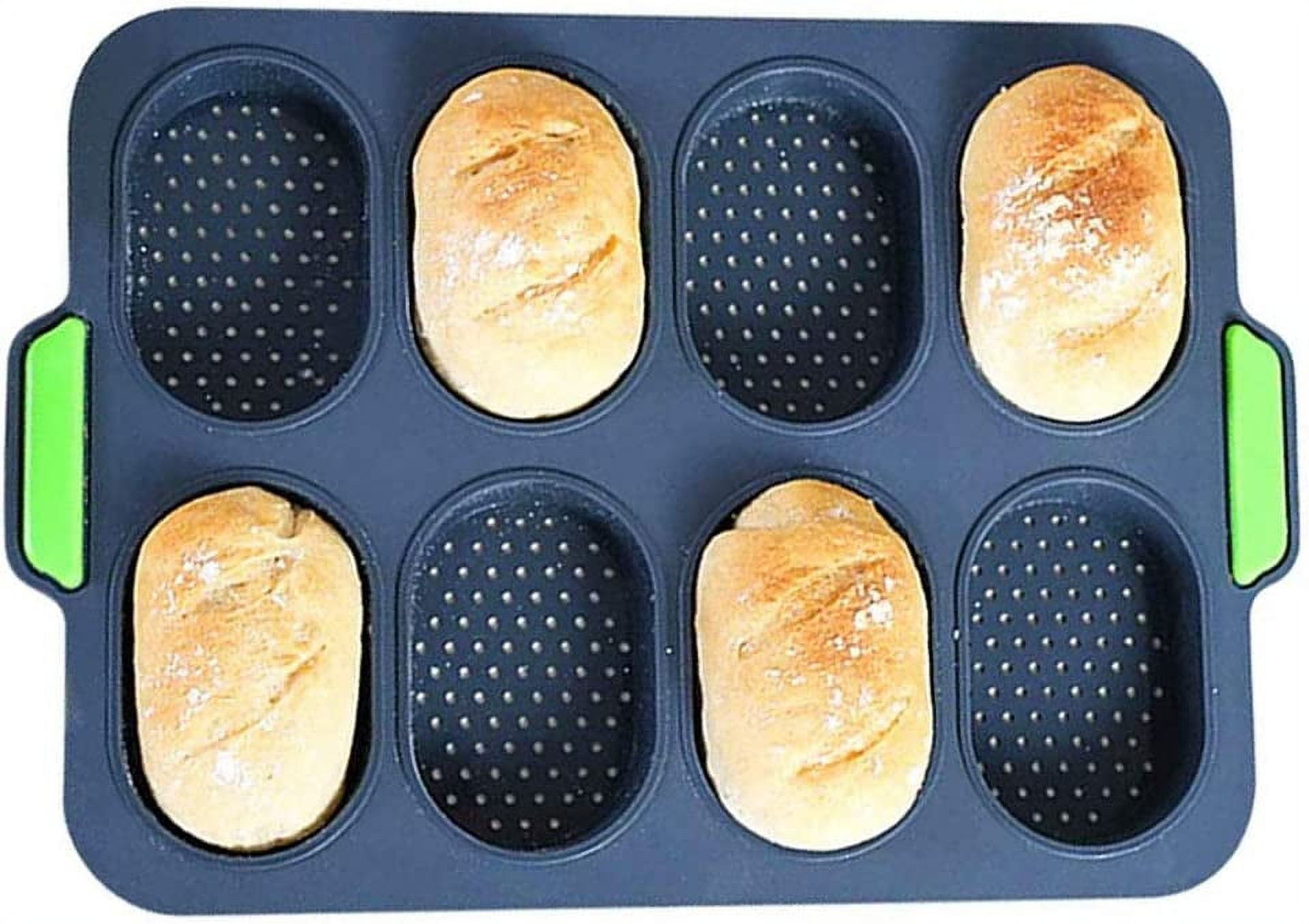 Bread Pans for Baking, Silicone Baguette Pan, Non-Stick French Bread ...