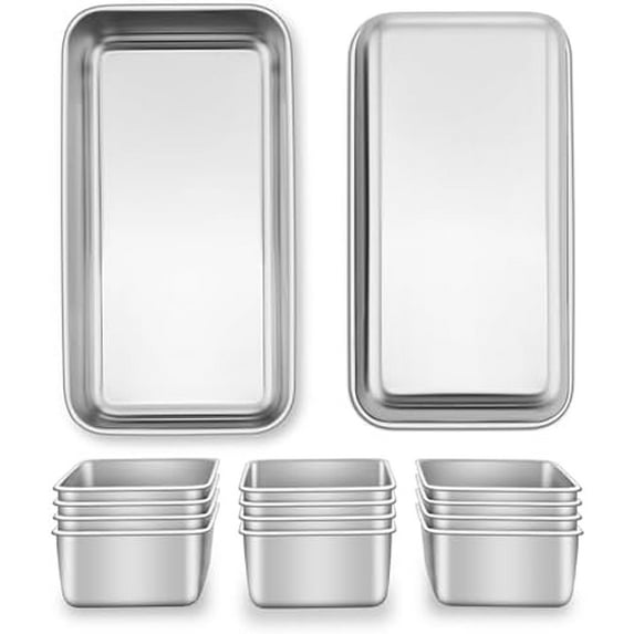 Bread Pans for Homemade Bread, 14 Pack 9 x5 Inch Stainless Steel Loaf ...