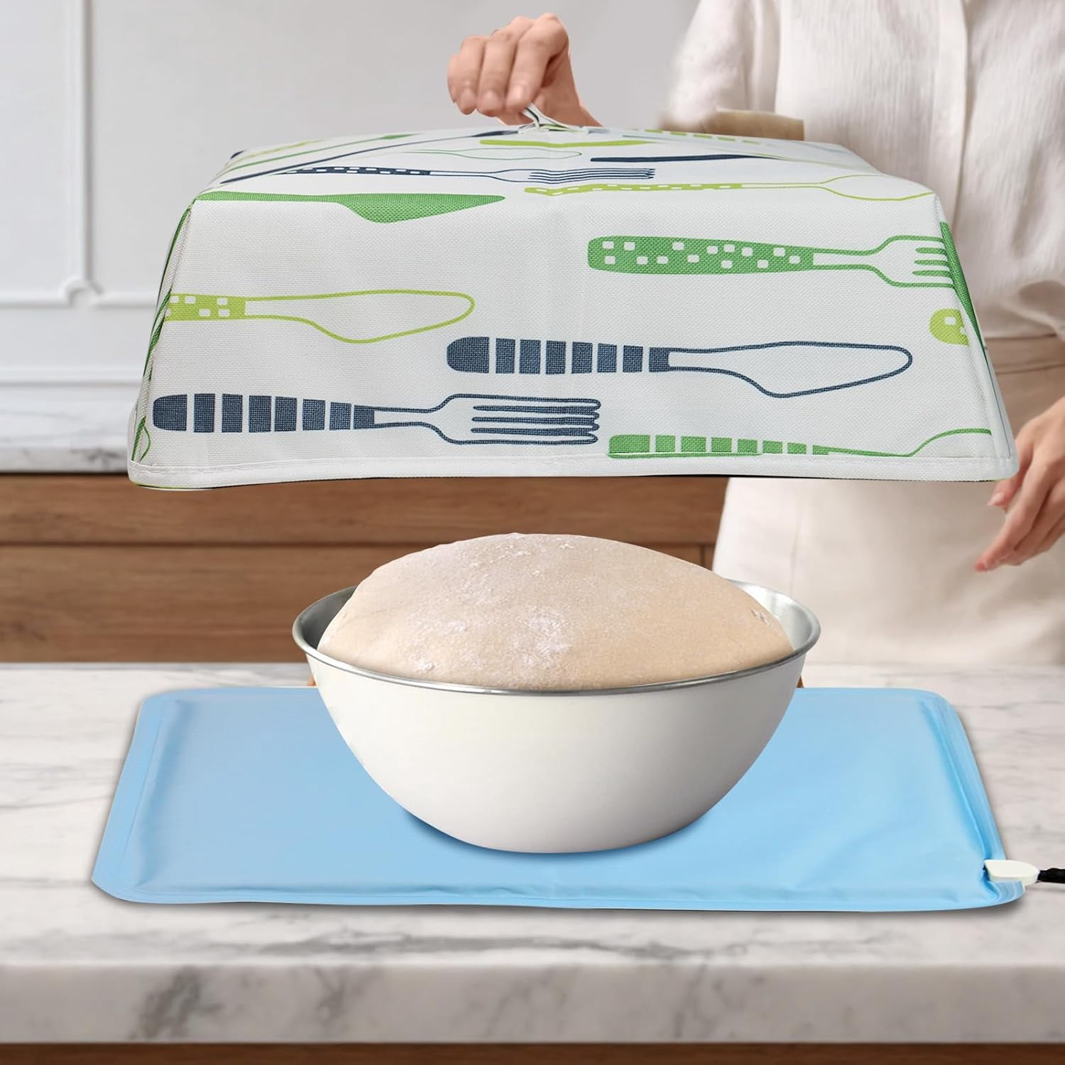 Bread Proofer Warming Mat with Heat Shield, Sourdough Dough Proofer for ...