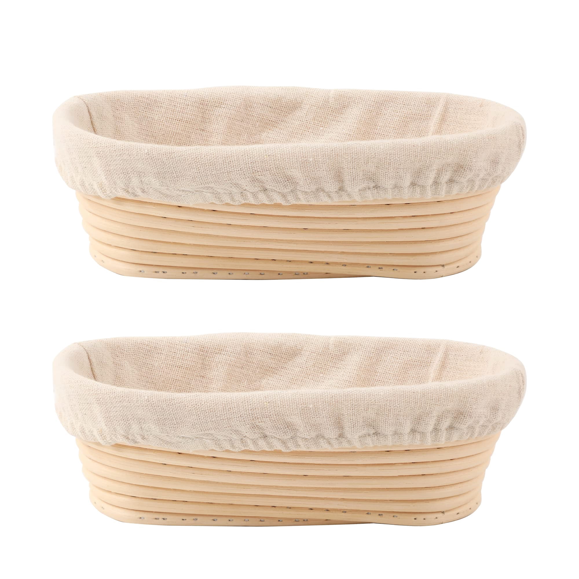 Bread Proofing Baskets Set of 2 10 inch Oval Shaped Dough Proofing ...