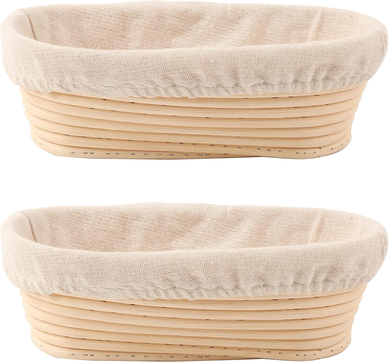 Bread Proofing Baskets Set of 2 10 inch Oval Shaped Dough Proofing ...