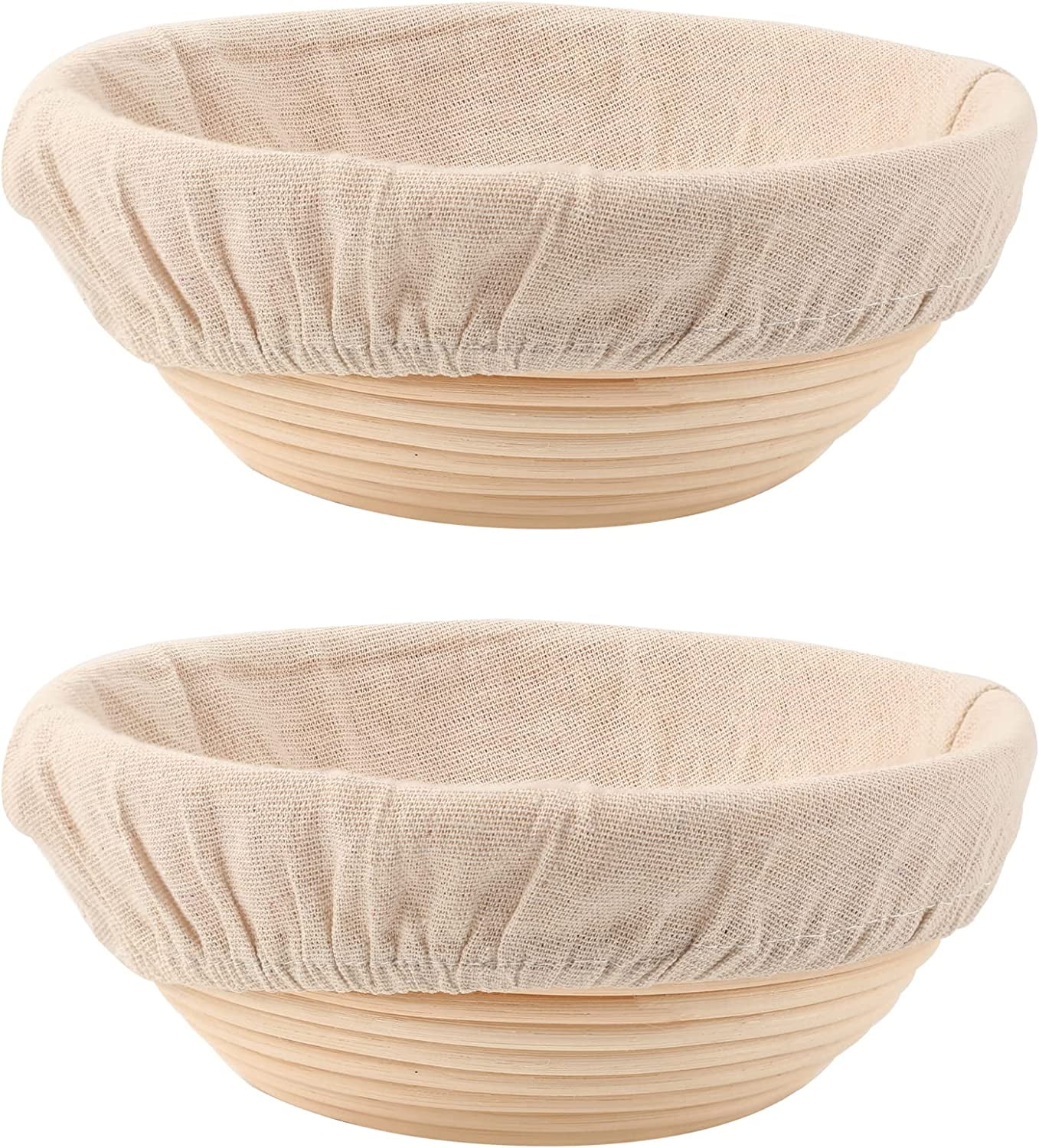 Bread Proofing Baskets Set of 2 8.5 inch Round Dough Proofing Bowls w ...