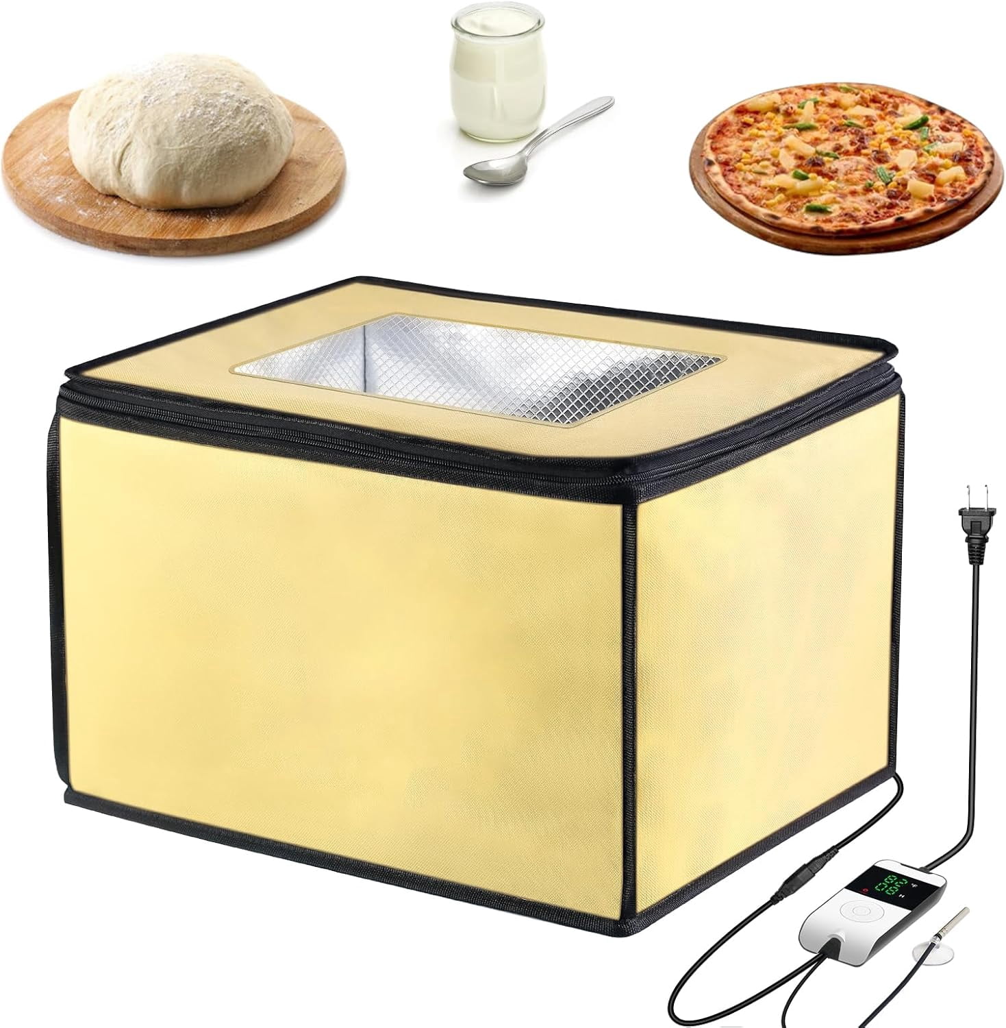 Bread Proofing Box with 50-130℉ Temp Control & 24H Timer, Folding ...
