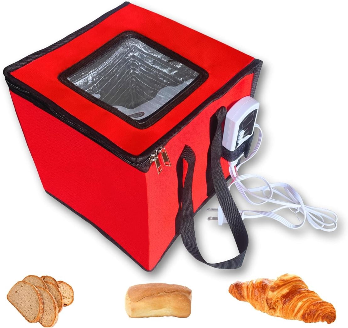 Bread Proofing Box Heated, Foldable Dough Proofer Temperature/Timer ...