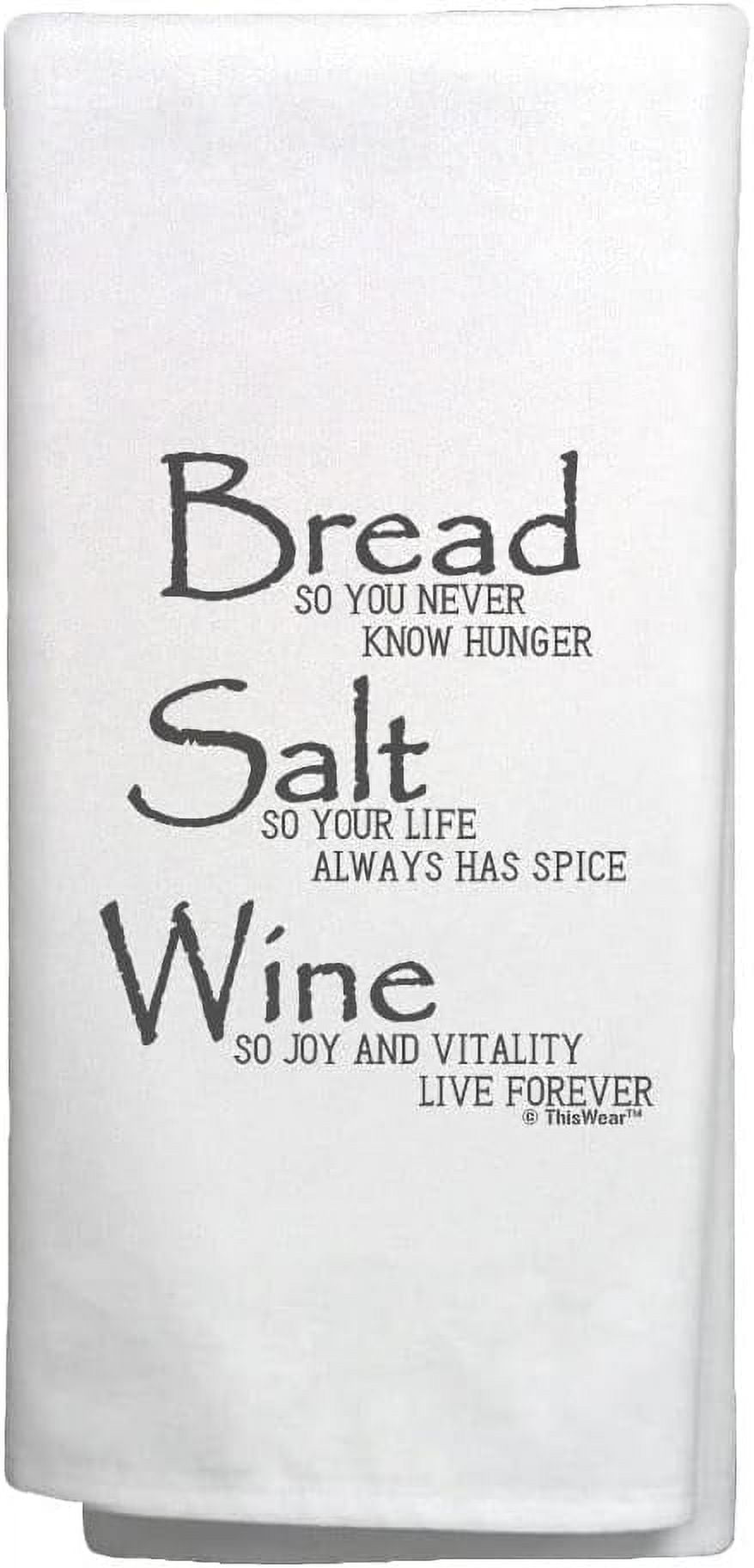 Bread Salt Wine Housewarming Gift for Women Wonderful Life Quote Bread ...