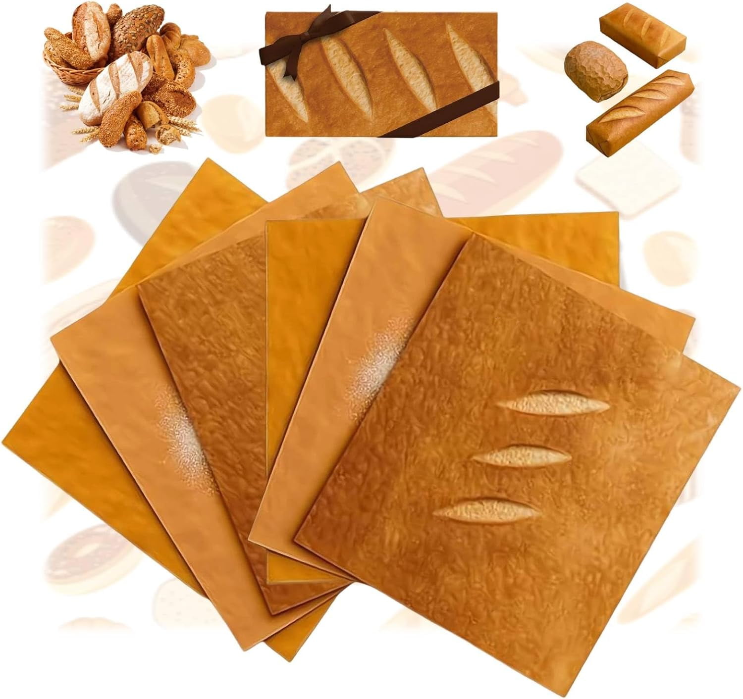 Bread Shape Gift Wrapping Paper,Nteresting Packaging Pattern Kraft ...