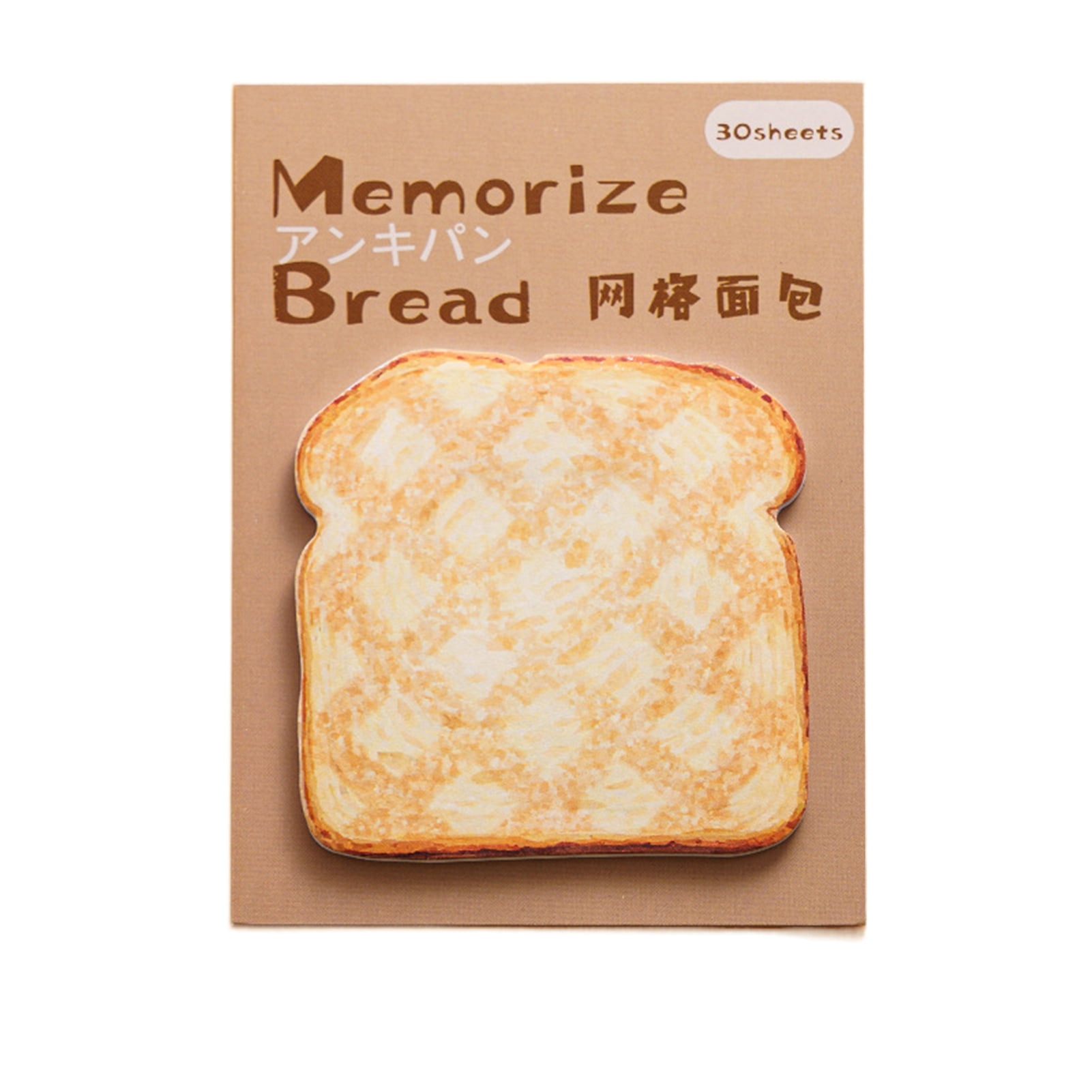 Bread Shaped Sticky Notes 30 Sheets Loaf Design Premium Paper Reminder ...