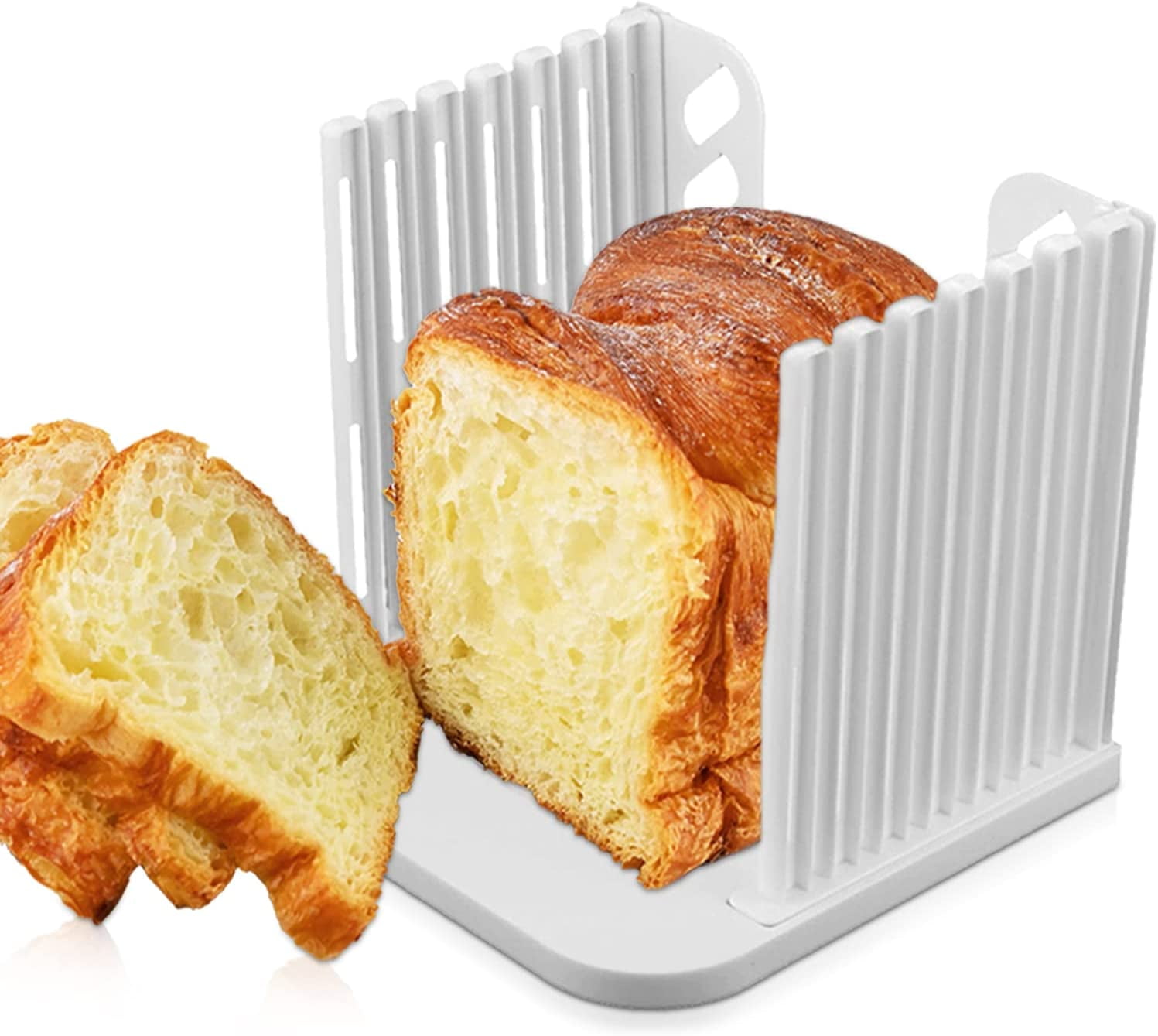Bread Slicer, 10mm/20mm Adjustable Bread Slicer Foldable Bread Slicing ...
