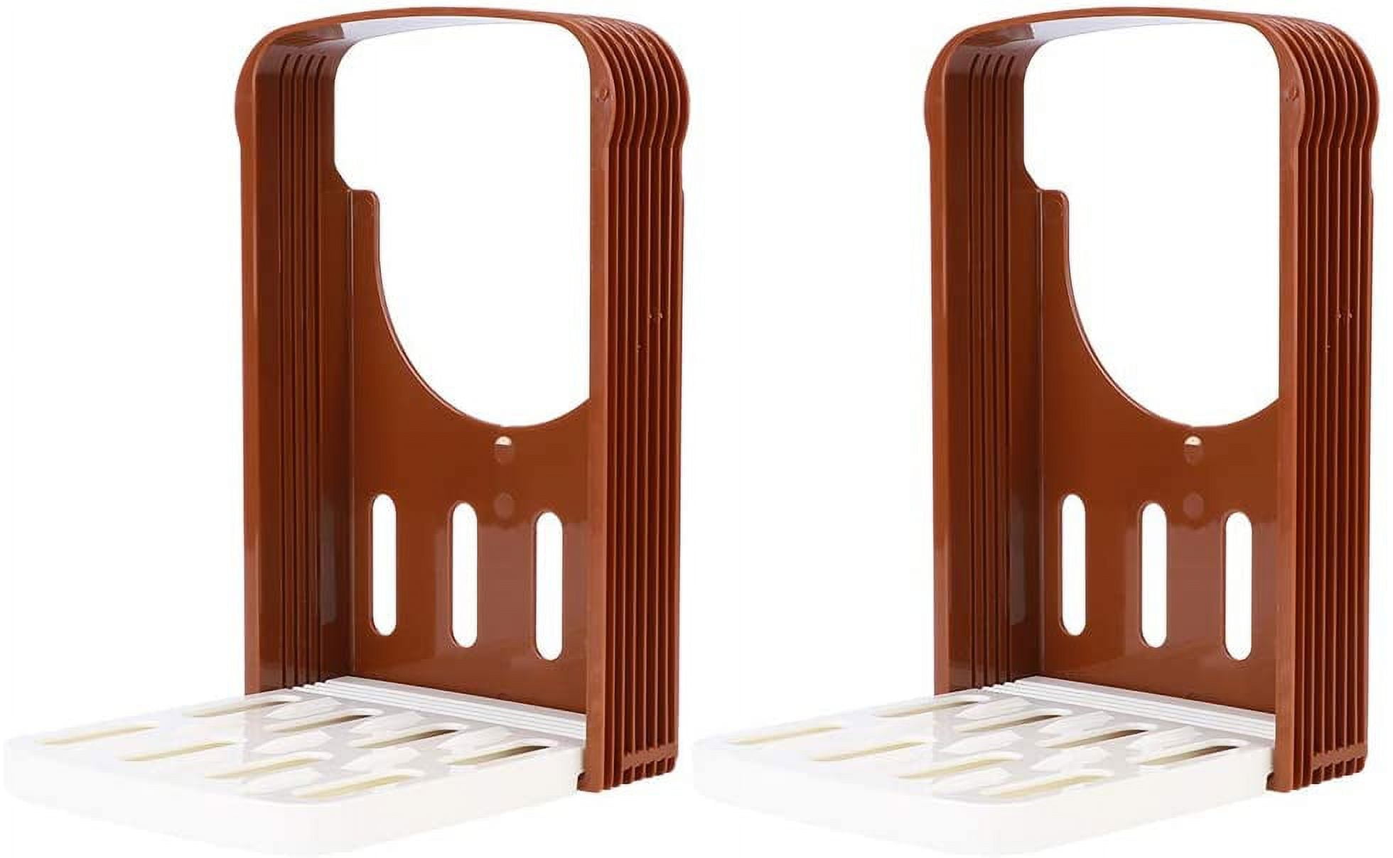 Bread Slicer, 2Pcs Adjustable Loaf Cutter Guide, Foldable Compact ...