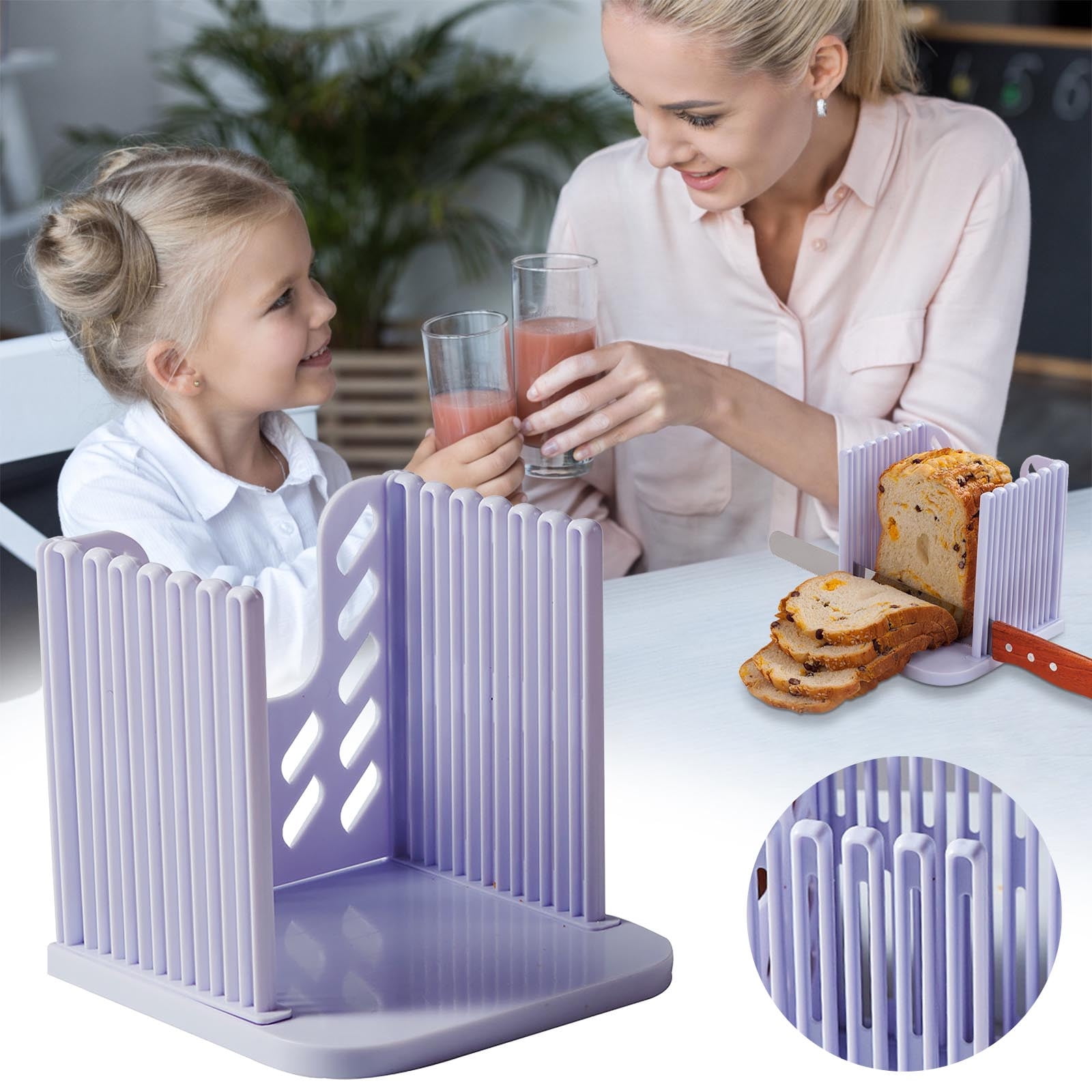 Bread Slicer Guide Removable Bread Cutter Splitter | Food Grade ABS ...