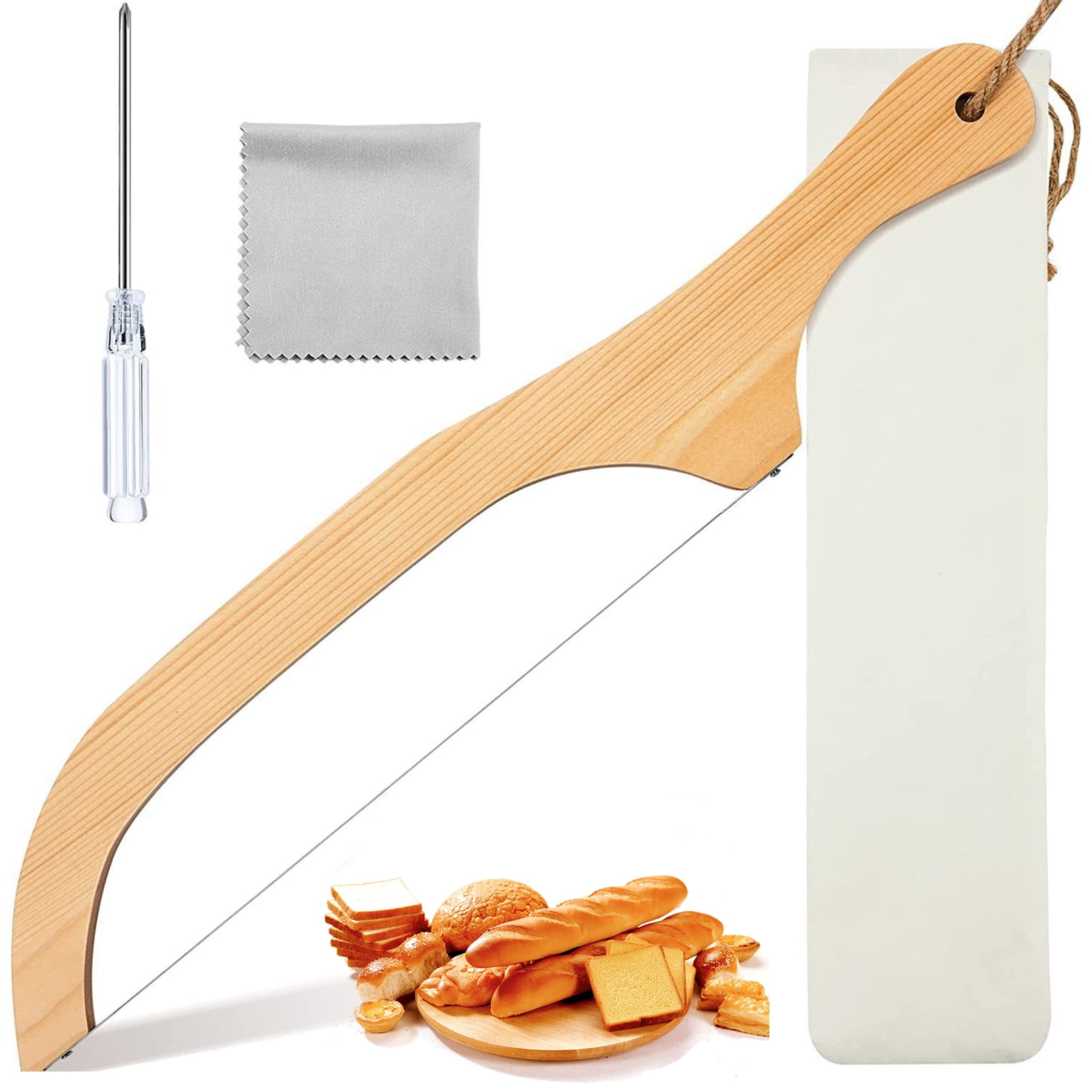 Bread Slicer for Homemade Bread Right/Left-Handed Serrated Knife with ...