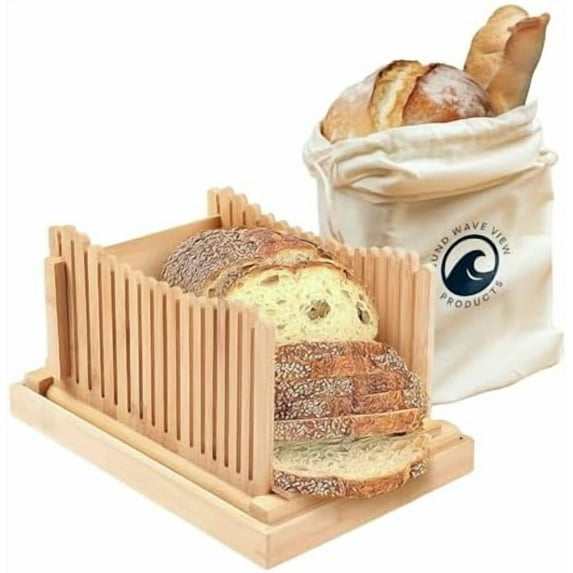 Bread Slicer for Homemade Bread, Slicing Guide with Bag, Adjustable ...
