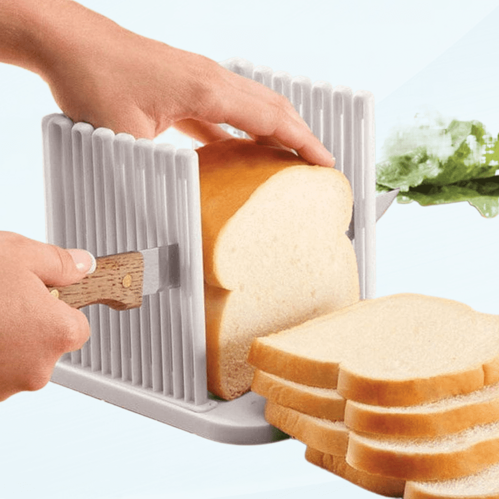 Bread Slicer Toast Cutter Foldable Homemade Bread Slicing Adjustable ...