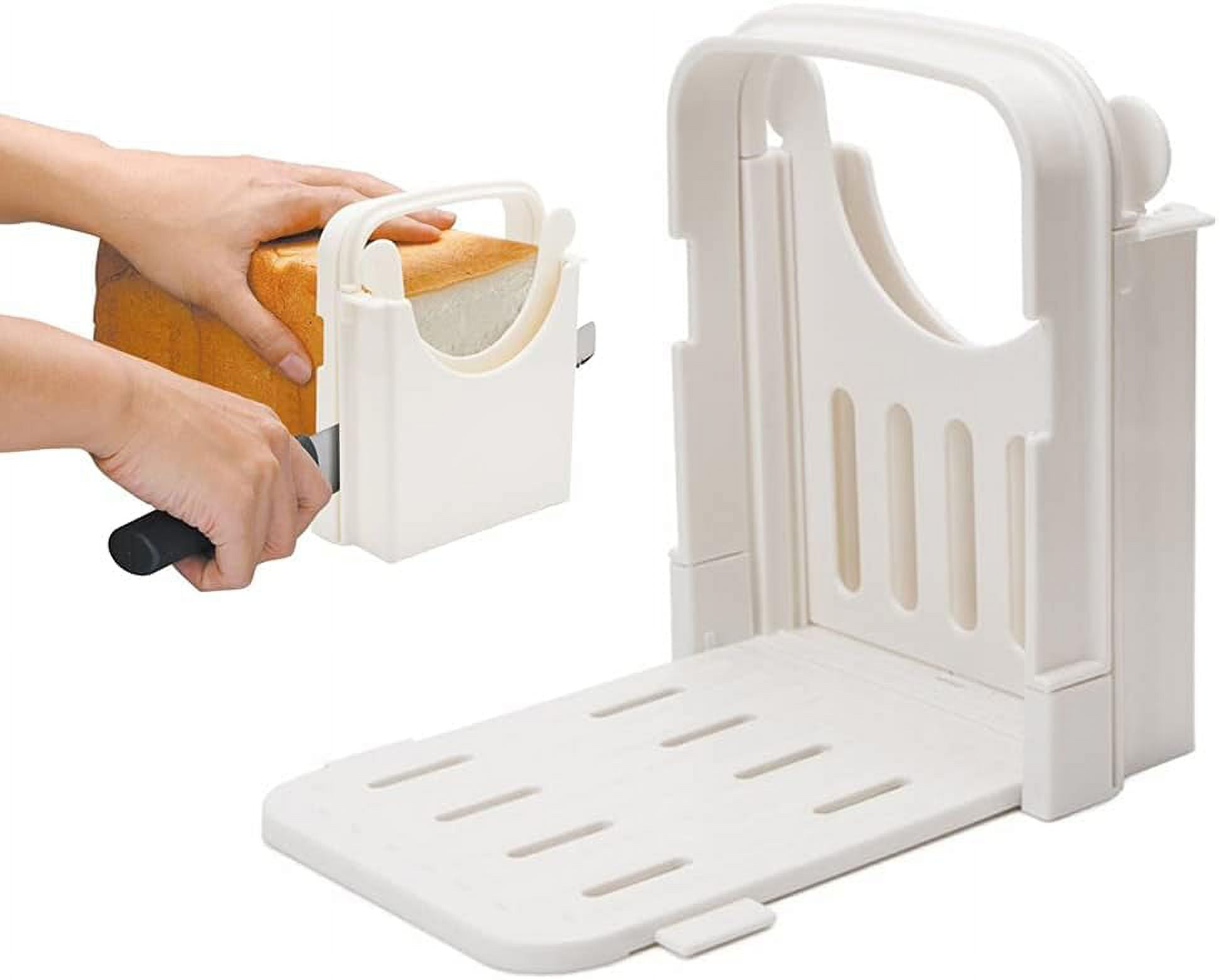 Bread Slicer for Homemade Bread Adjustable Folding 4 Thickness Size ...